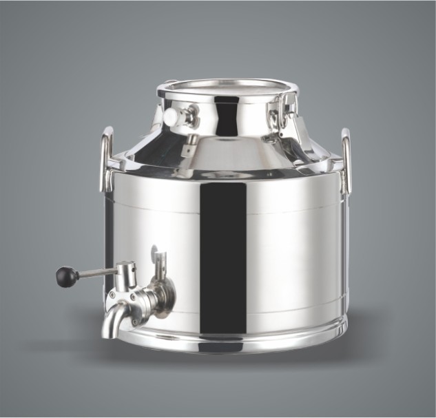 SUS304 Stainless Steel Milking Machine Bucket Transport With Lid