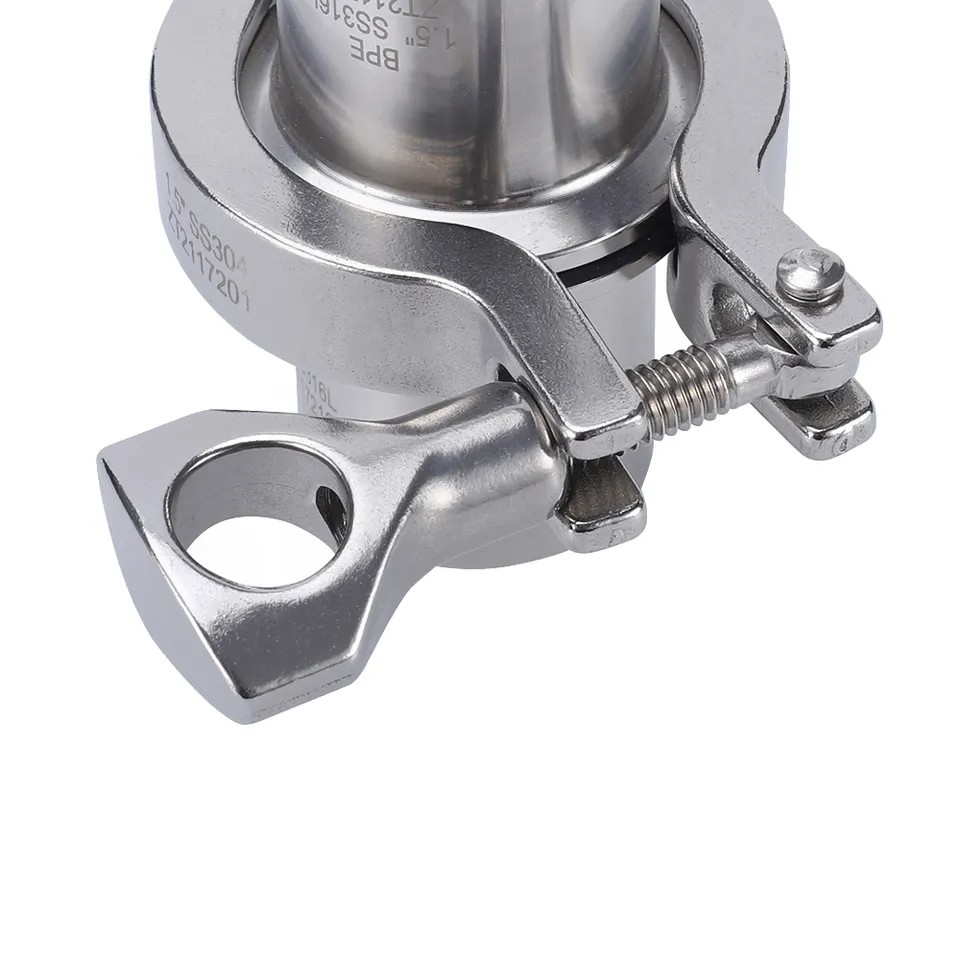 SS316L Pipe Fitting Connector 1.5 Inch Quick Installation BPE Tri Clamp ...